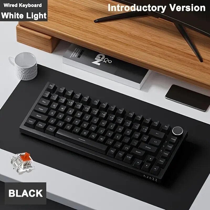 Механическая клавиатура AJAZZ AK820 Black, 82 клавиши, White Light