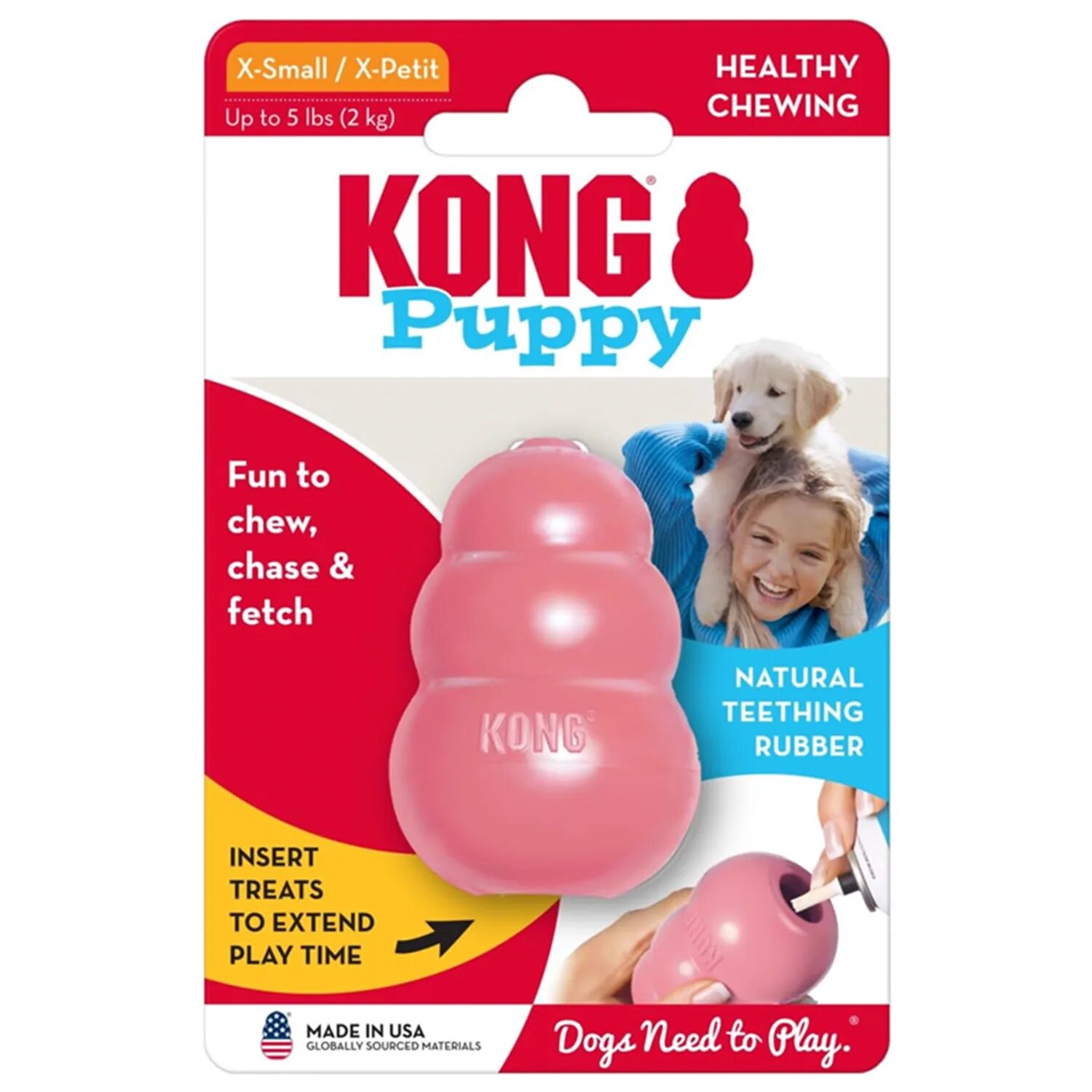 Игрушка KONG Puppy для щенков розовый