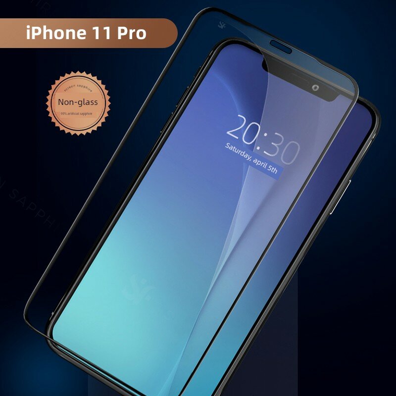 Скрин-протектор из сапфира для iPhone 11 Pro — высокая четкость, защита от царапин и синего света, полное покрытие