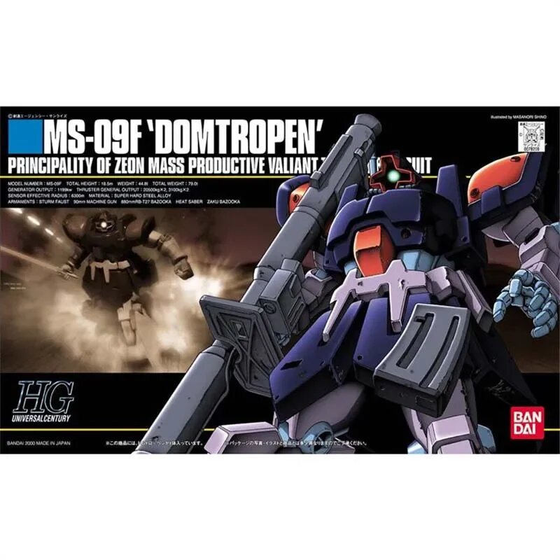 Bandai Gundam HGUC Модели: Марсай, Згок, Джуаггу, Юникорн, Зогок, Домтроверн Темно-синий, Domtropen