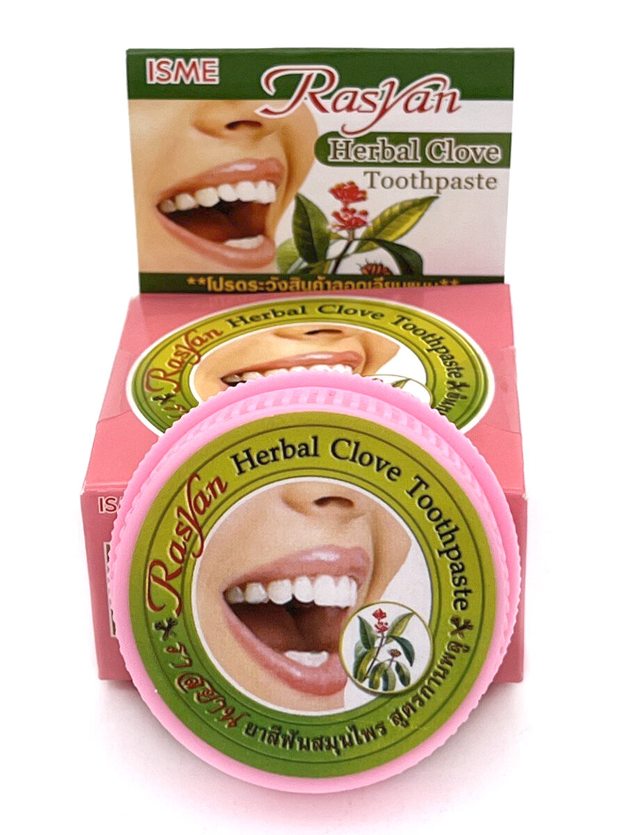 Rasyan Зубная паста отбеливающая травяная Расьян (Райсан) с гвоздикой Herbal Clove Toothpaste, 25 г