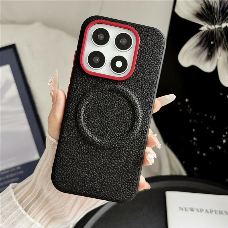 Чехол Для Xiaomi 17/Сяоми 17, soft touch, чехол-кардиомонитор, искусственная кожа, поликарбонат (PC), защита камеры, ударопрочный, усиленные углы, Xiaomi, Xiaomi 17, black,