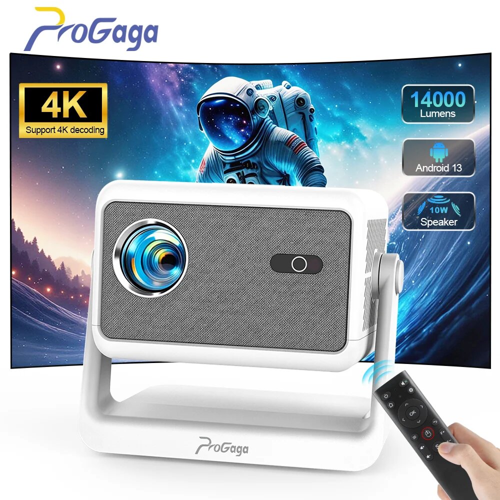 PROGAGA PG370 MAX Проектор 4K 1080P 700 ANSI люмен EU Plug