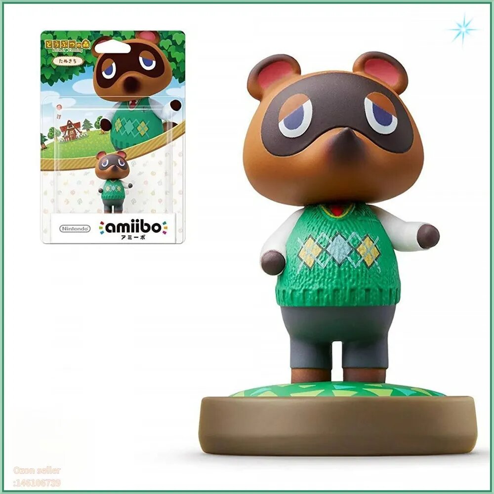 Фигурка Nintendo Tom Nook Amiibo Animal Crossing, пластик, 8 см, для девочек, для мальчиков, унисекс