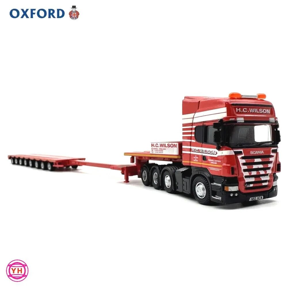 Масштабная модель Scania R580 с многоосным прицепом, 1:76, Oxford - коллекционная из сплава