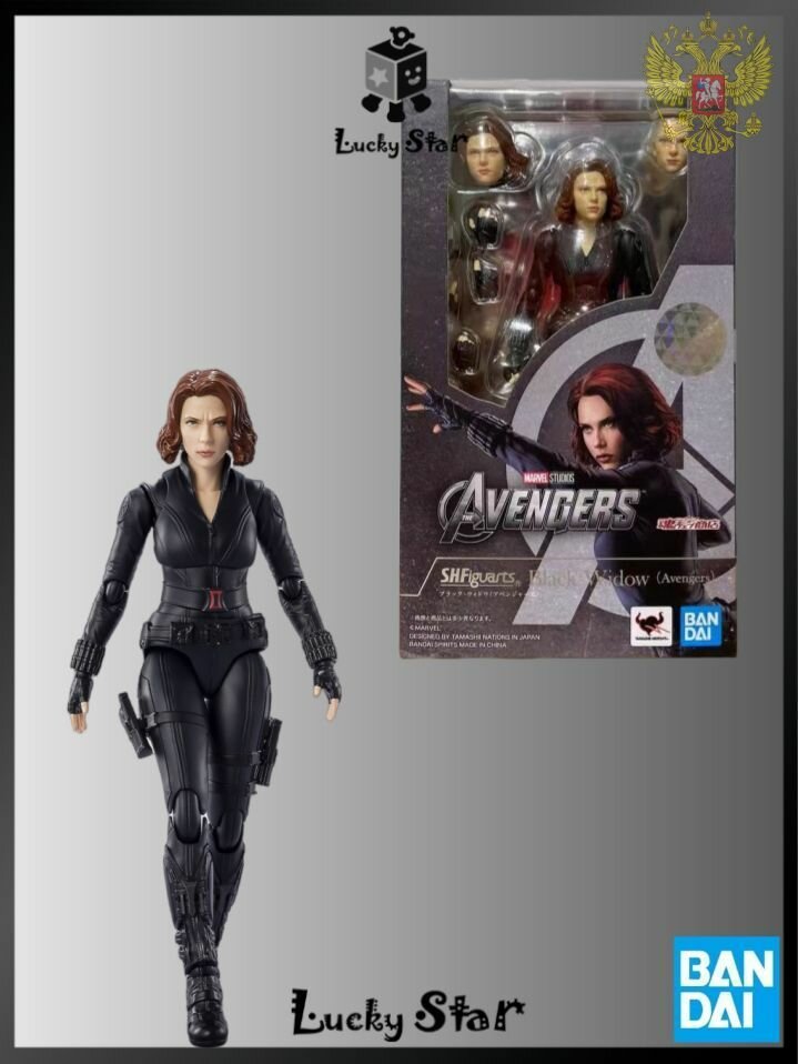 (фигурки)BANDAI S.H.F Marvel Avengers Black Widow Genuine 15.5cm Collectibles