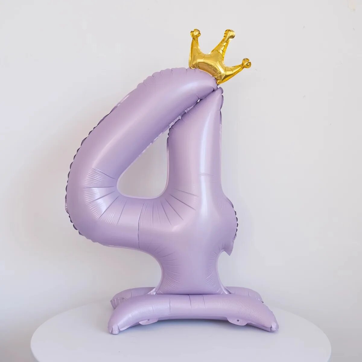 Светло-фиолетовый цифровой воздушный шар для девочки 0-9 лет Light Purple Num4