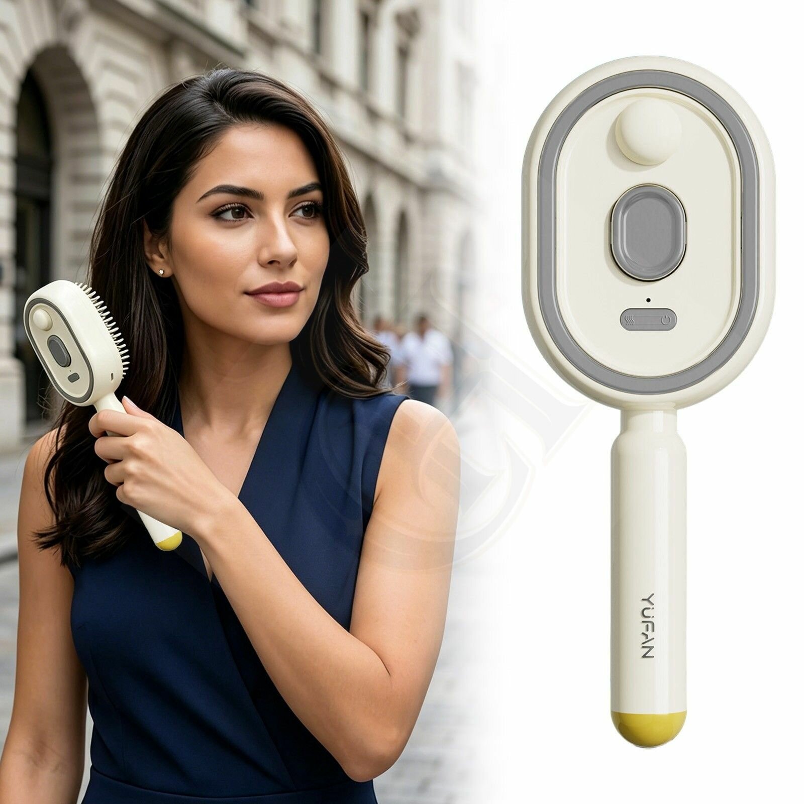 Паровая расческа для волос, 5 в 1 Air Cushion Brush, Electric Spray Hair Cushion Comb, самоочищающаяся, массаж кожи головы воздушная подушка электрический спрей