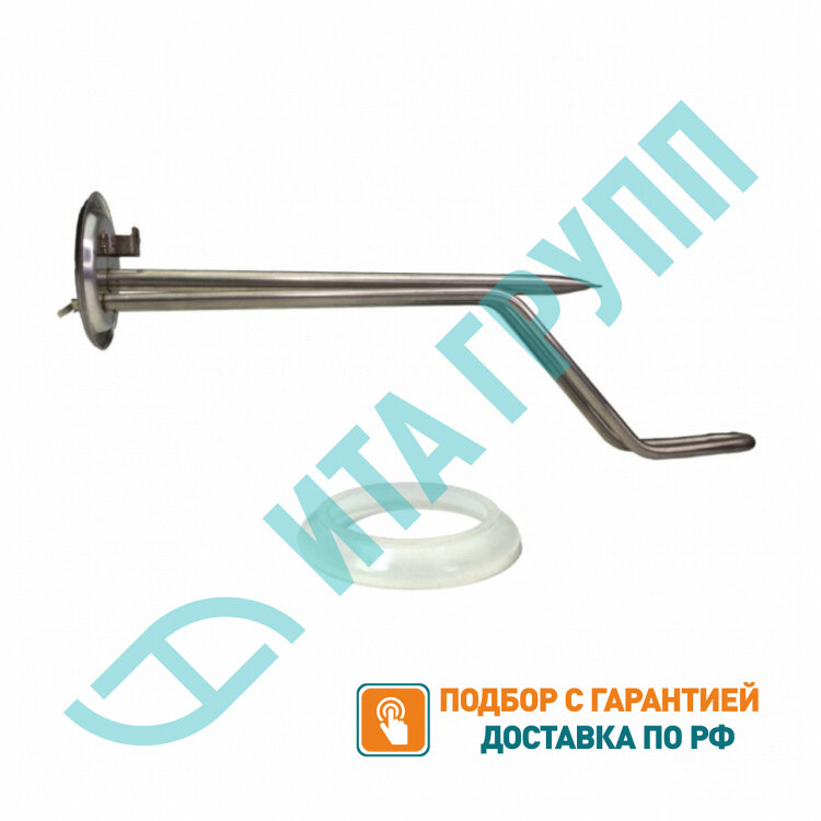 Комплект ТЭН 1,5кВт (1500Вт) RF для горизонтального водонагревателя Thermex HIT, H, Garanterm, под анод М6, фланец 82мм + прокладка, 10080K1