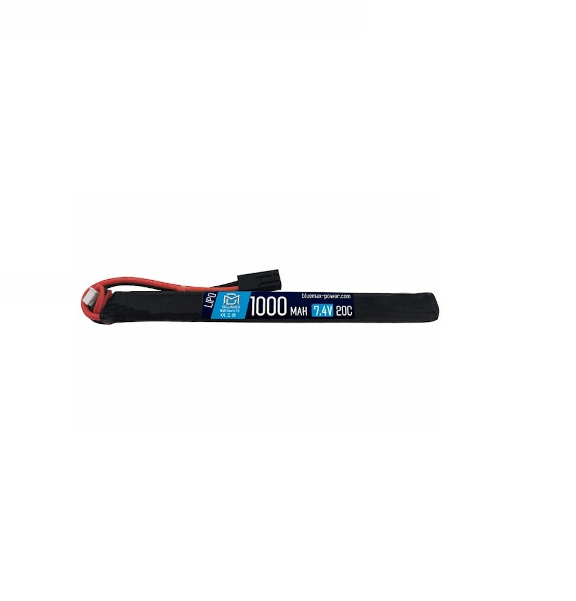 Аккумулятор BlueMAX Li-Po 7.4V 1000mah 20C AK Thin Stick, 169x15x10 мм