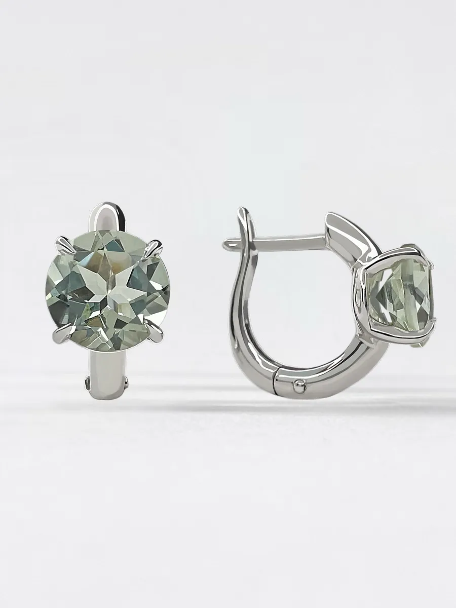 Серьги, серебро, 925 проба, родирование, аметист
