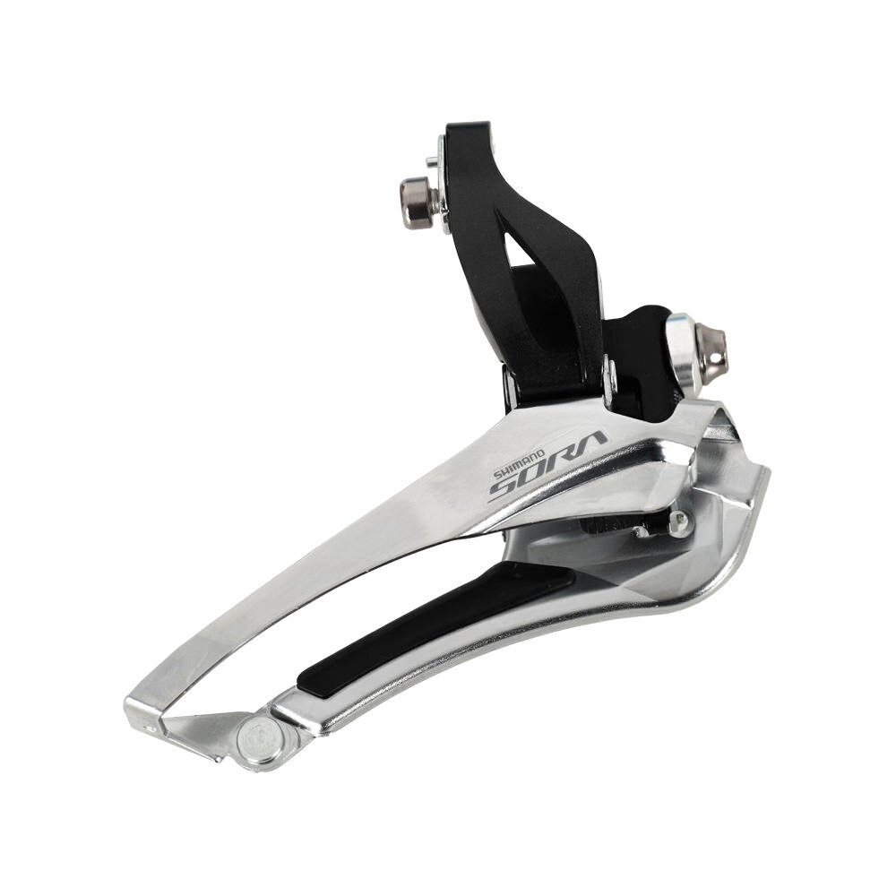 Shimano Переключатель передний Shimano Sora FD-R3000, 2х9ск, Braze On, ниж. тяга, цвет Серый