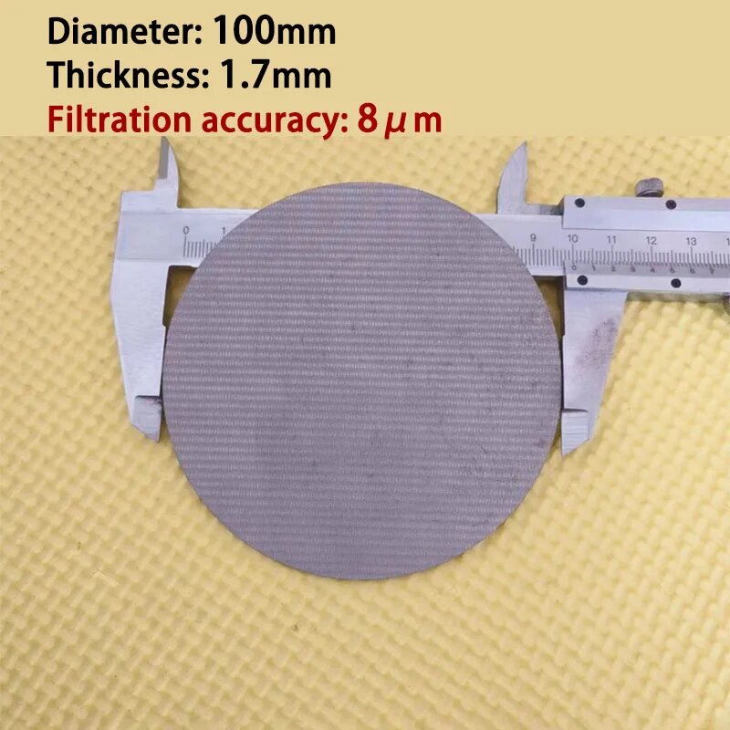 Синтеренный газовый фильтр 316L Stainless Steel 25-100 мм 100x1.7mm-8um