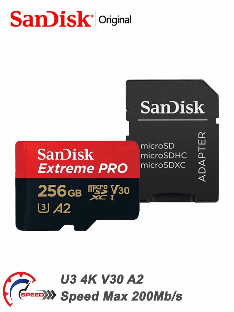 Карта памяти Extreme PRO 256 ГБ (SDSQXCD-256G)
