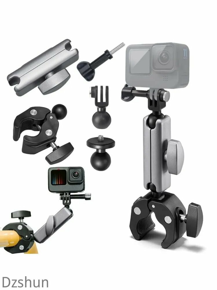 Эксклюзивный адаптер для фиксации экшнкамер GoPro Insta360 DJI на велосипедный или мотоциклетный руль