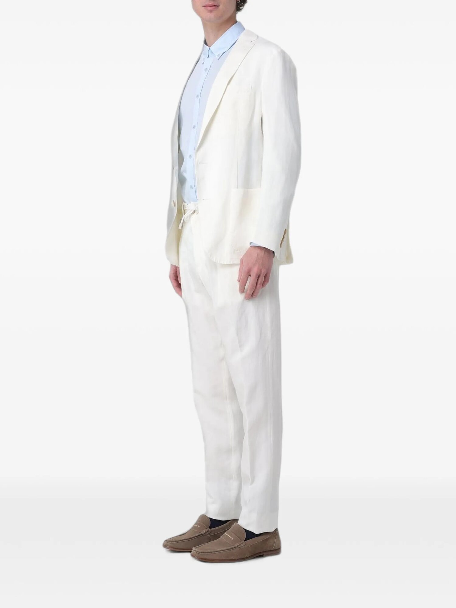 Комбинезон Eleventy Single-breasted suit, размер 52, бежевый/белый — фото 1