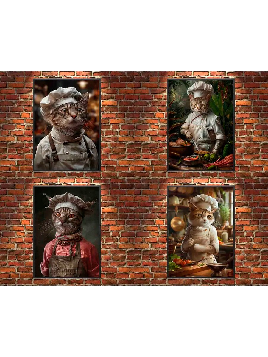 Повар из Яванской кошки, 4 Плаката, 30x21см