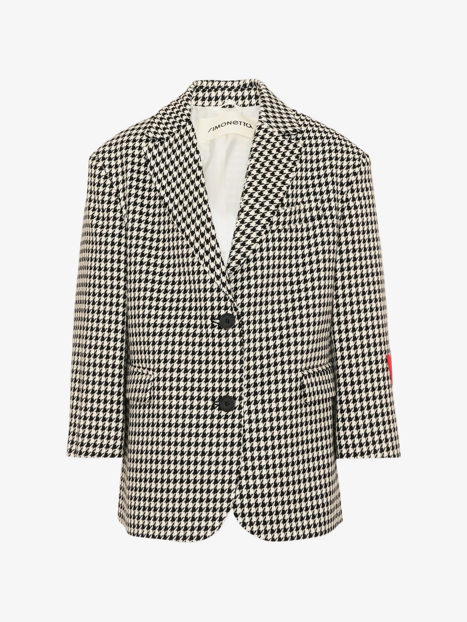 Куртка Houndstooth heart-patch jacket
