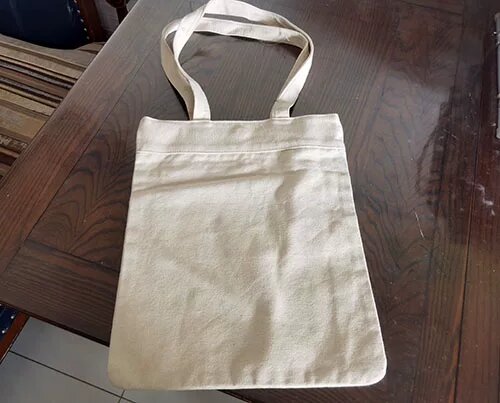 Молочно-белая хлопковая сумка Muji 70x56см с легким пятном, домашний декор