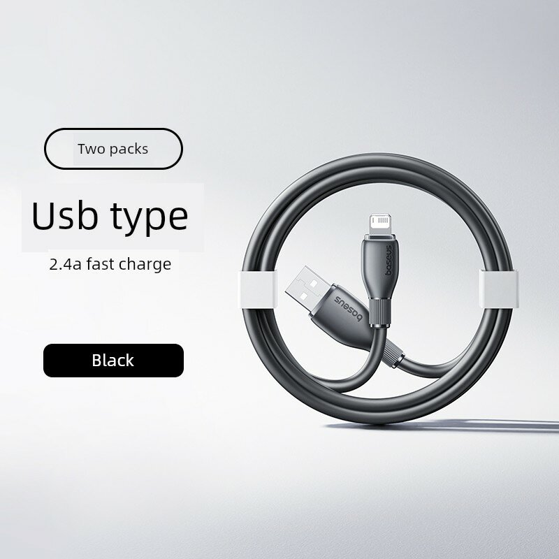 Черный 2-упаковка кабель USB-C быстрая зарядка 1.5м для iPhone 11-16 Series 20W PD поддержка