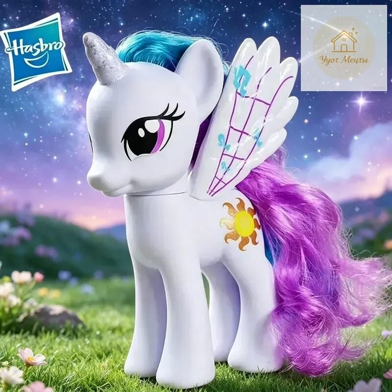 Фигурка Hasbro My Little Pony - маленькая пони с гало-крыльями и солнечным символом, игрушка для детей — фото 1