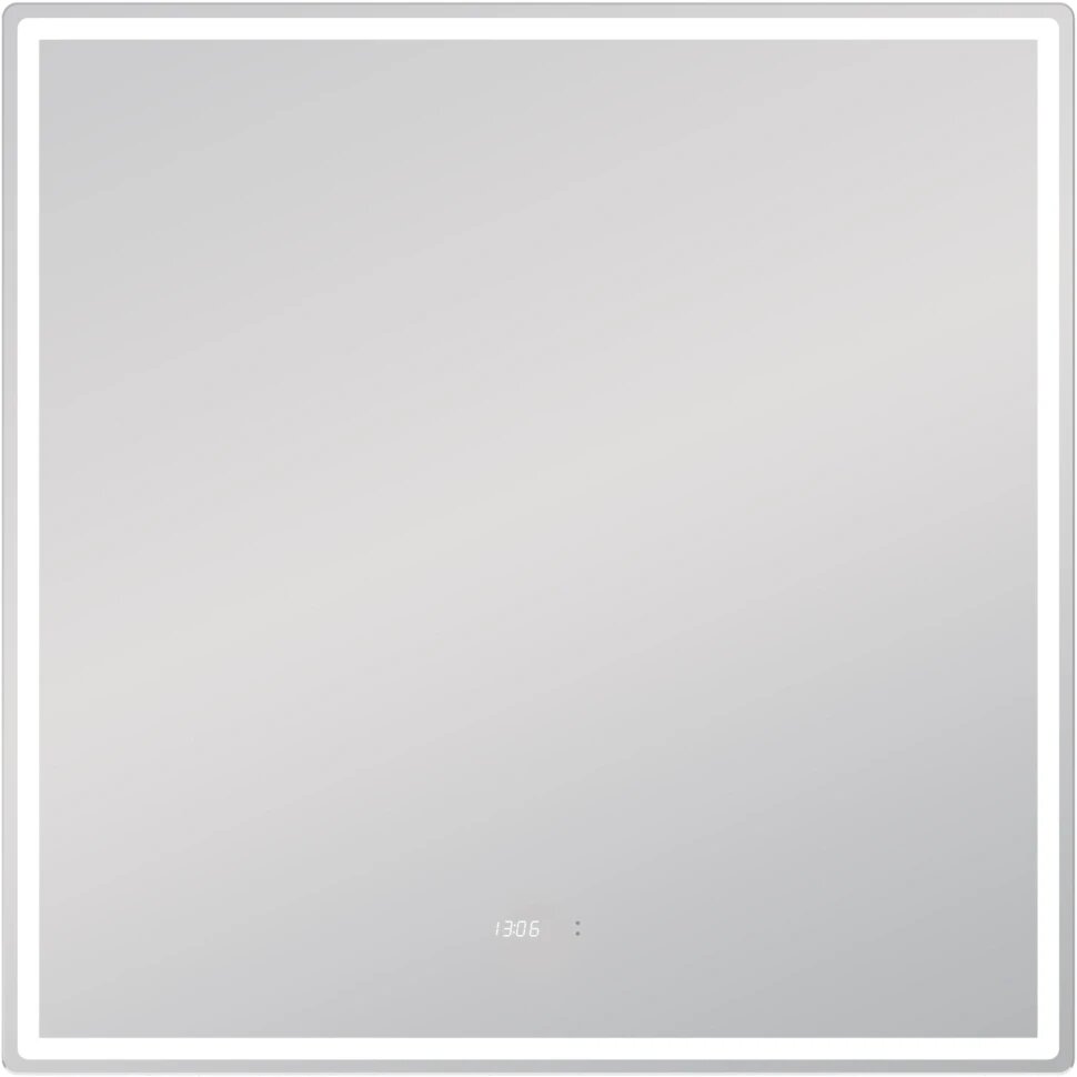 Зеркало Vigo Roberta Luxe 295 100x100 см, с LED-подсветкой, сенсорным выключателем, диммером, антизапотеванием, часами