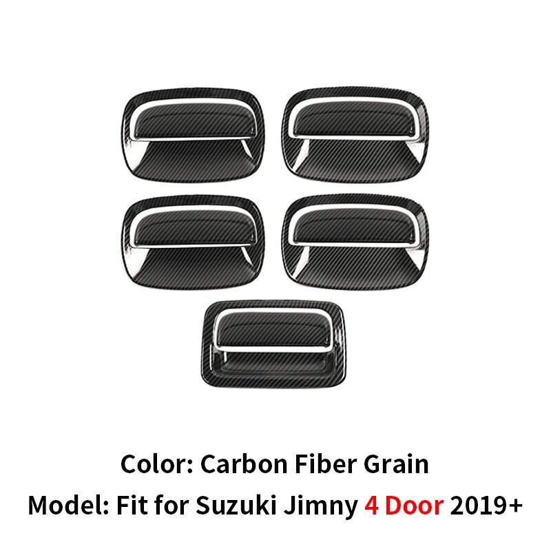 TESIN накладка на боковую заднюю ручку двери автомобиля для Suzuki Jimny JB74 2019 Carbon Fiber A