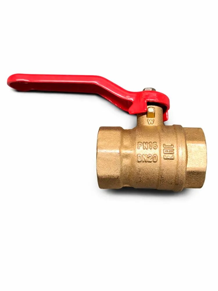 Кран шаровой 3/4" гайка-гайка ручка рычаг Ду20 Ру16 ГГ (11Б27п1)