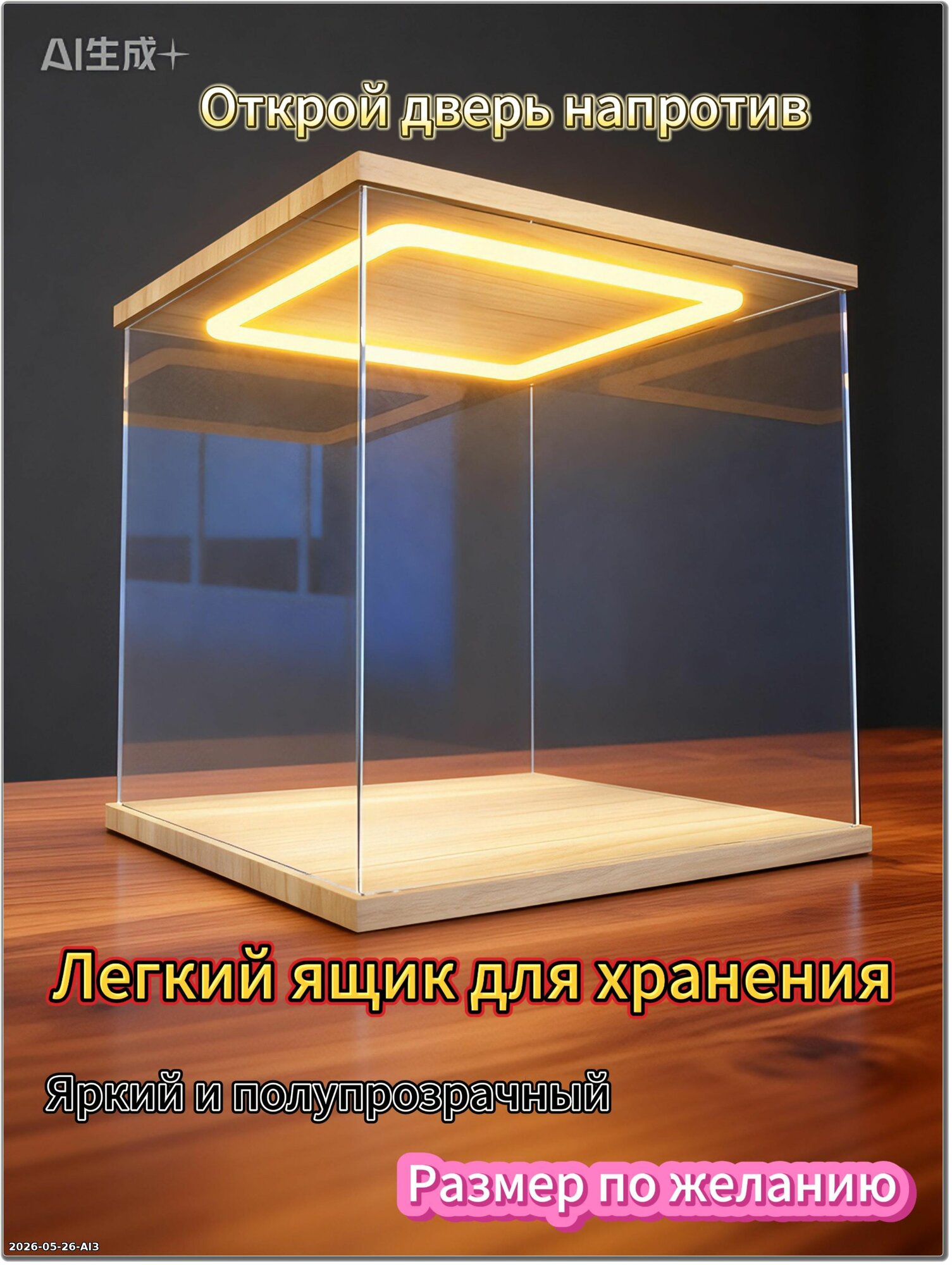 Пусть это будет красиво Кофр для хранения вещей "Хранилище ручной работы", 25 см х 25 см х 35 см