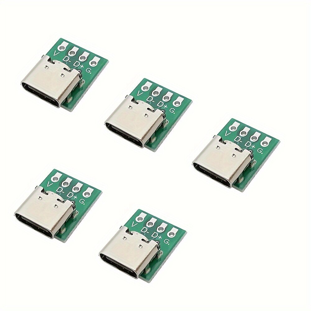 USB 3.1 Type-C разъем 16 pin (гнездо), 5 штук, для высокоскоростной передачи данных, для смартфонов, планшетов, ноутбуков, хабов и кабелей