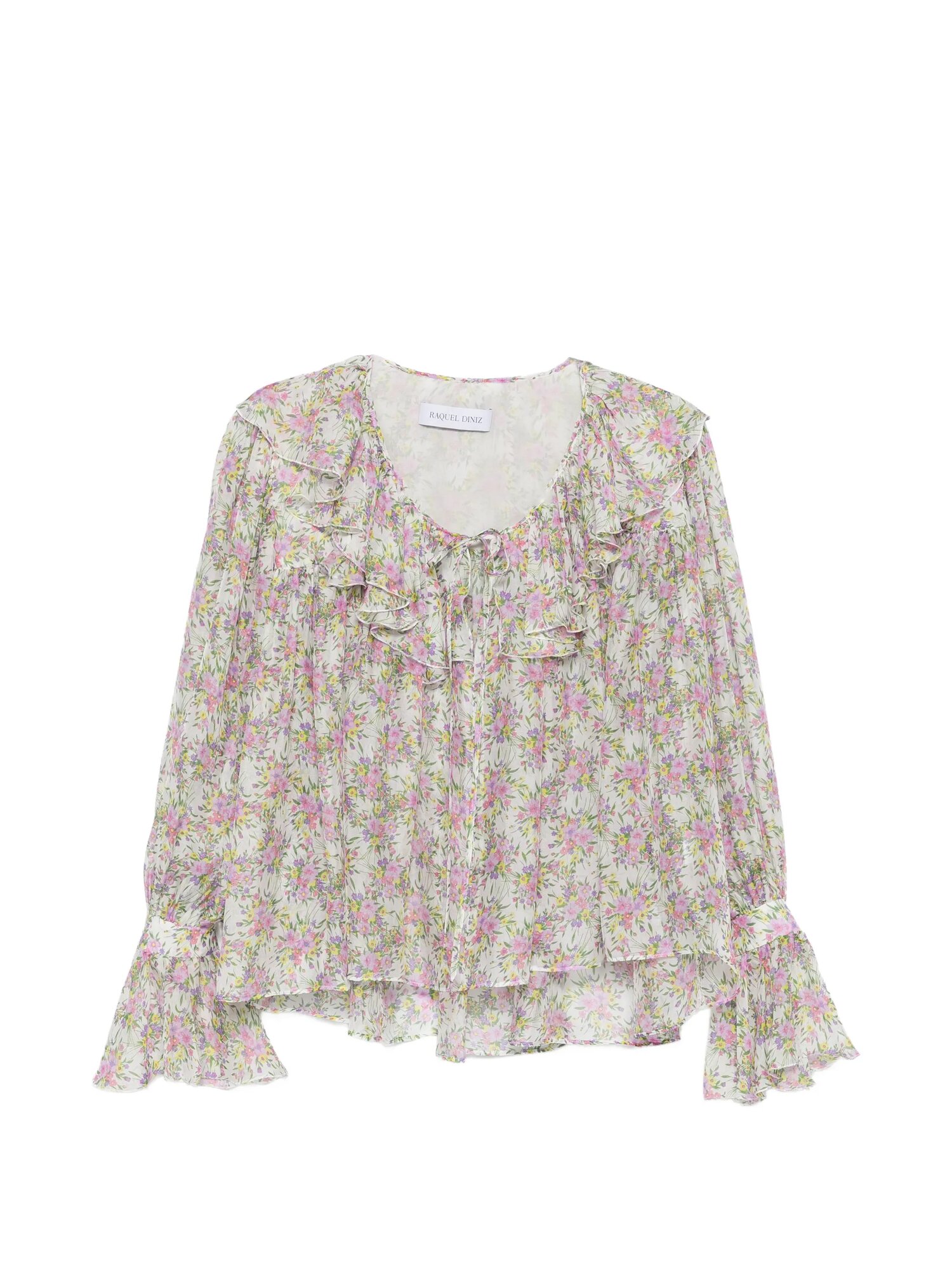 Блуза Floral-print ruffled blouse