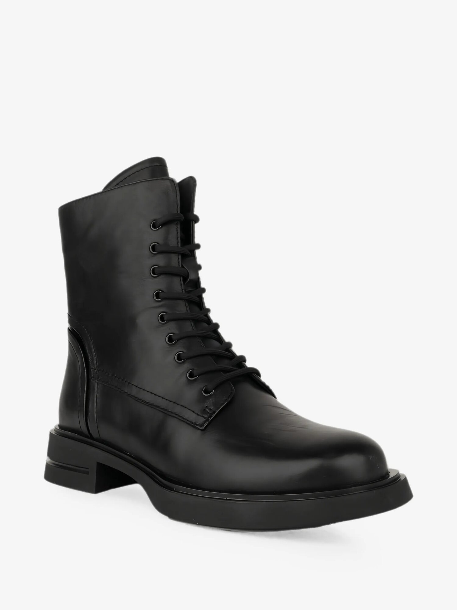 Ботинки LINDA BAUMANN Lace-up leather ankle boots, размер 39, черный — фото 1