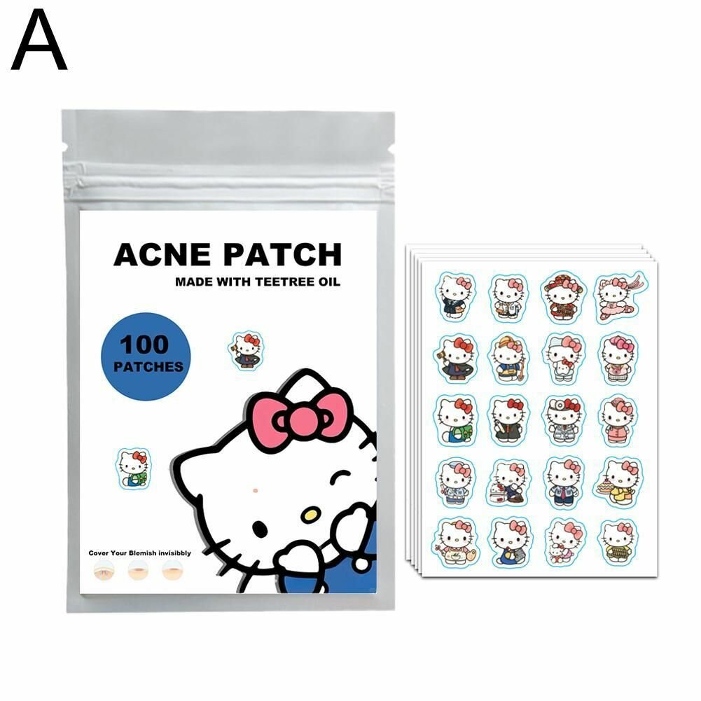 Hello Kitty противовоспалительный и изолирующий пластырь от прыщей с макияжем