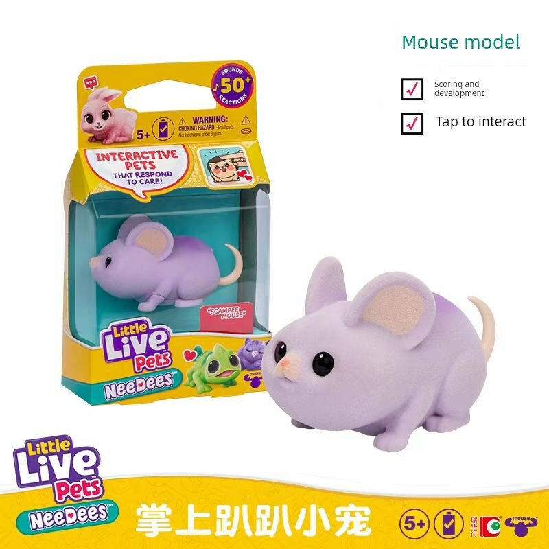 LittleLivePets Реалистичная ручная игрушечная пет-кошка для детей - Мышка как подарок к началу учебного года,