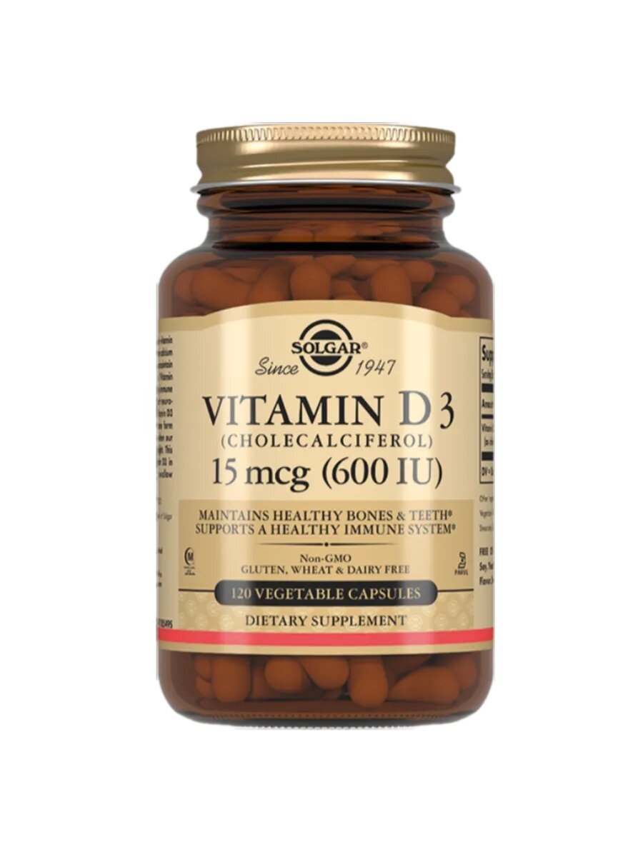 Solgar Витамин D3 600 МЕ / Vitamin D3 600 IU (Cholecalcifero