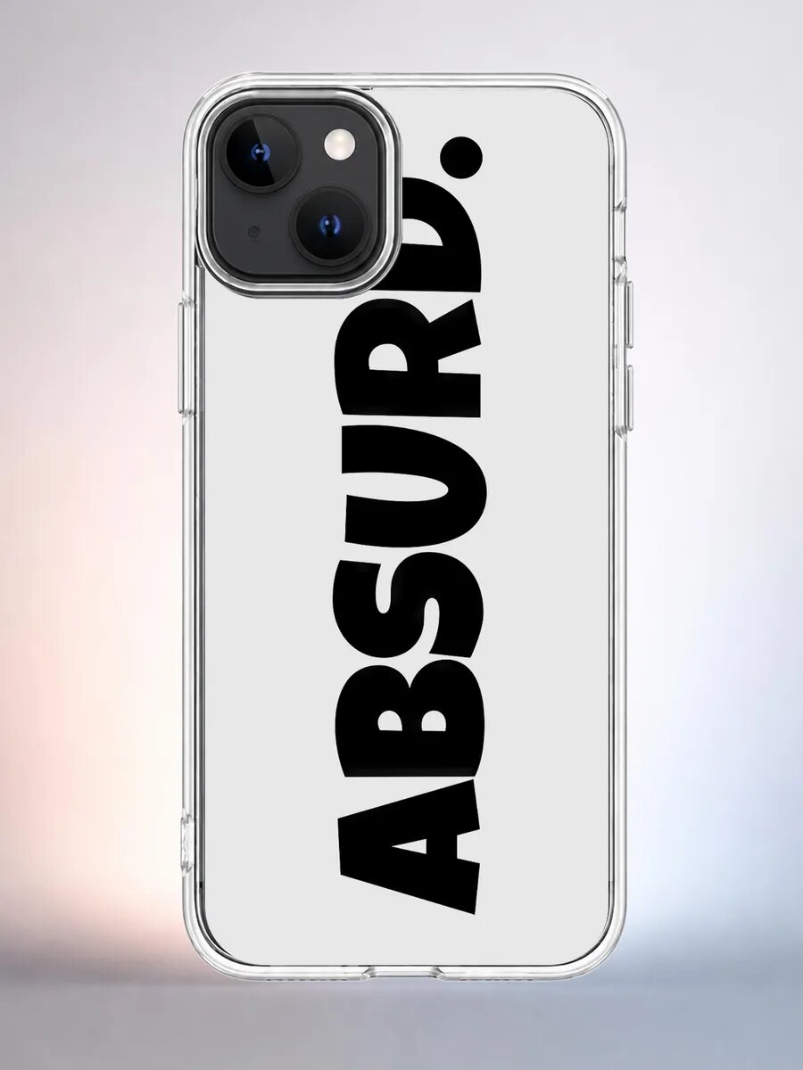 Чехол iPhone 13 absurd силиконовый прозрачный