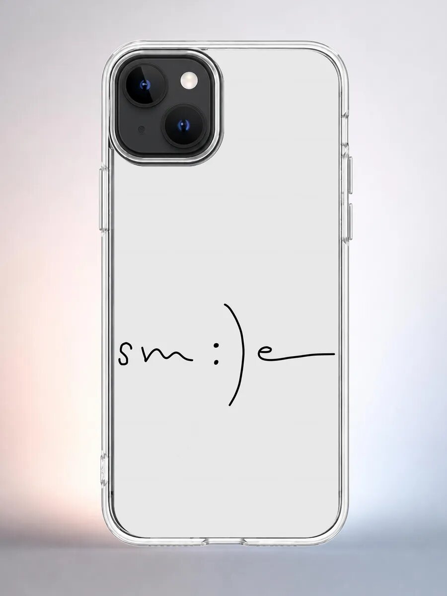 Чехол iPhone 14 смайлик надпись y2k Indie sleaze