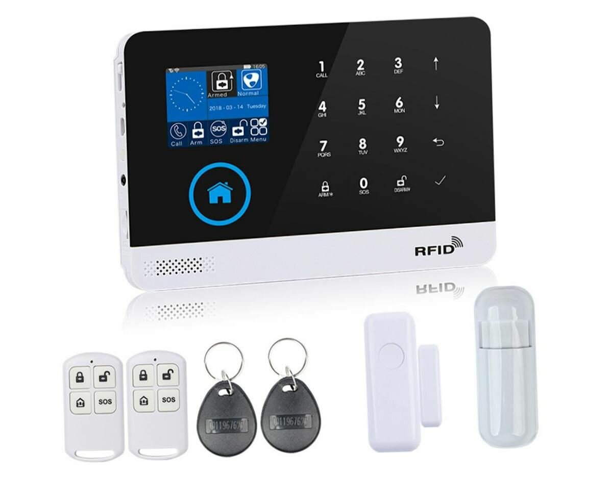 Беспроводная GSM / Wi-Fi сигнализация Strazh Oko Plus (Око+) (Q21638VIP) для офиса и квартиры. Приложение Tuya Smart для Android и iOs. Двусторонняя аудиосвязь.