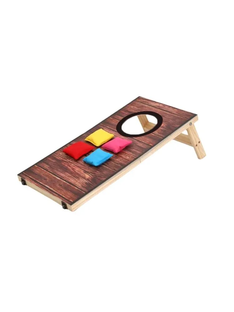 Набор для игры в корнхол, деревянный, с 4 мешками фасоли, размер 59x30x20 см, цвет B
