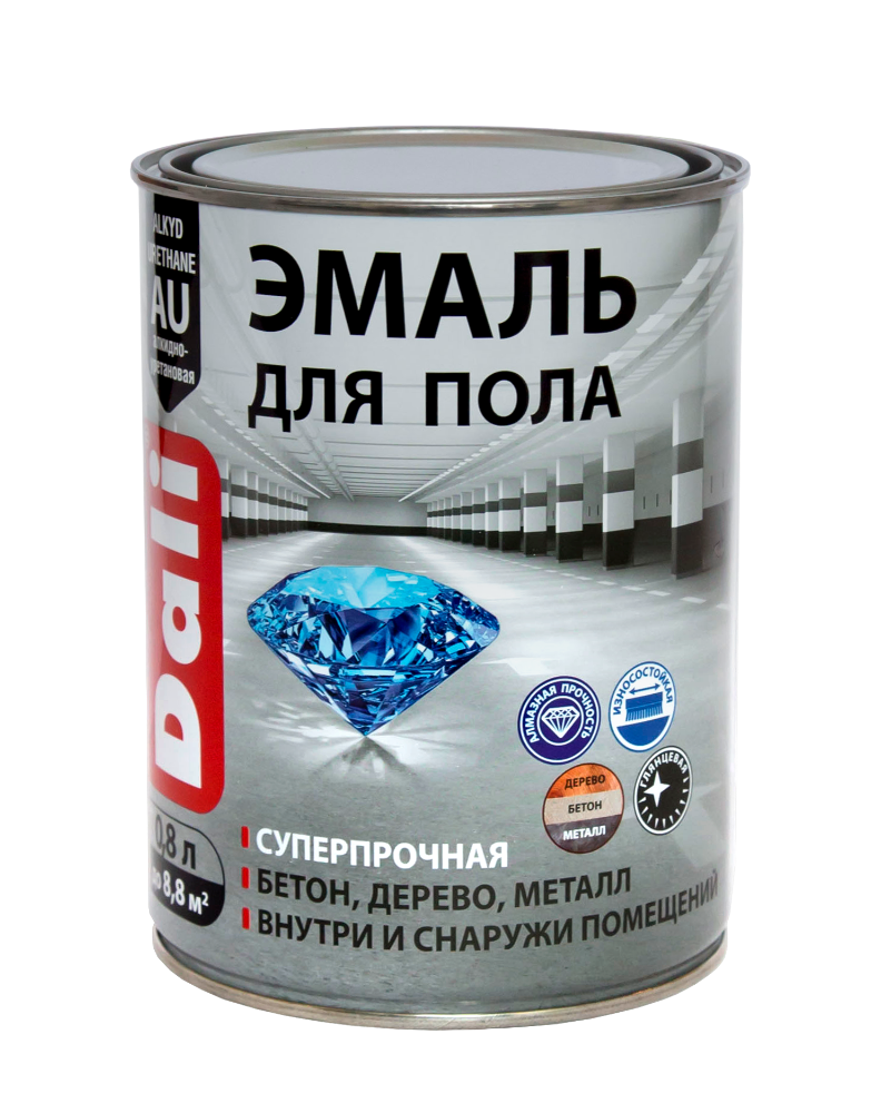 Эмаль для пола DALI (RAL 3009 красно-коричневый / 0.8л.)