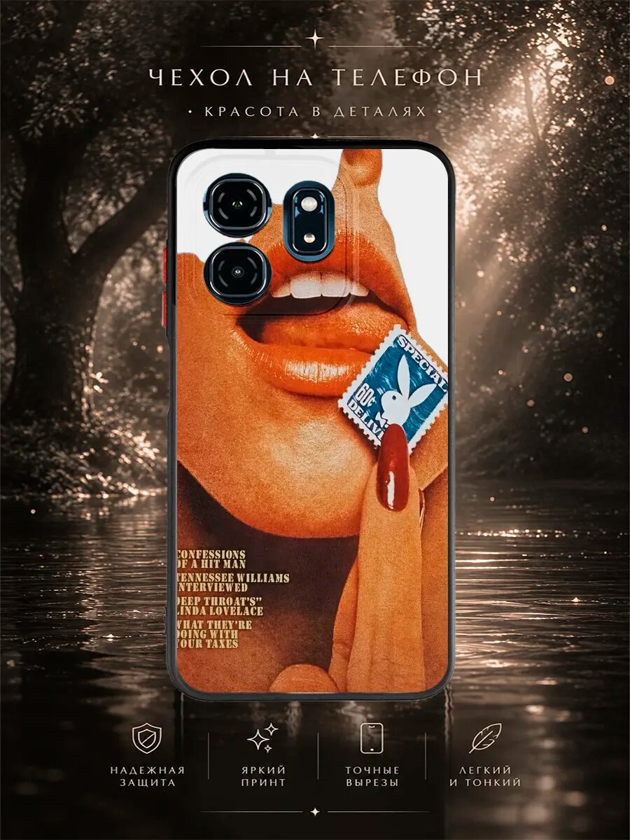 Матовый чехол на Infinix Hot 50i Ретро Playboy У2К