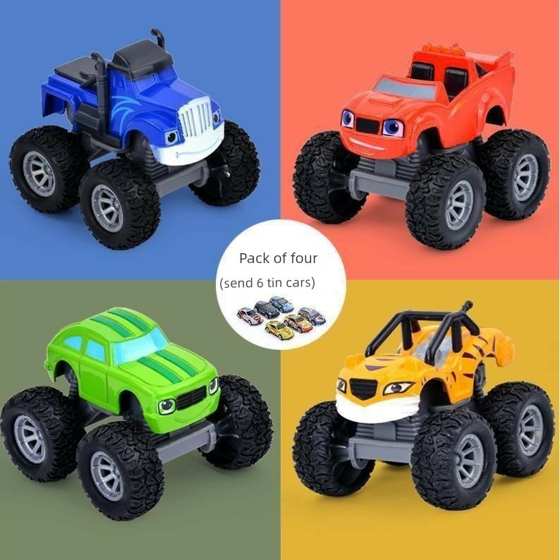Набор команды машинок Monster Crash Car с 6 дополнительными железными игрушечными машинками, одна коробка