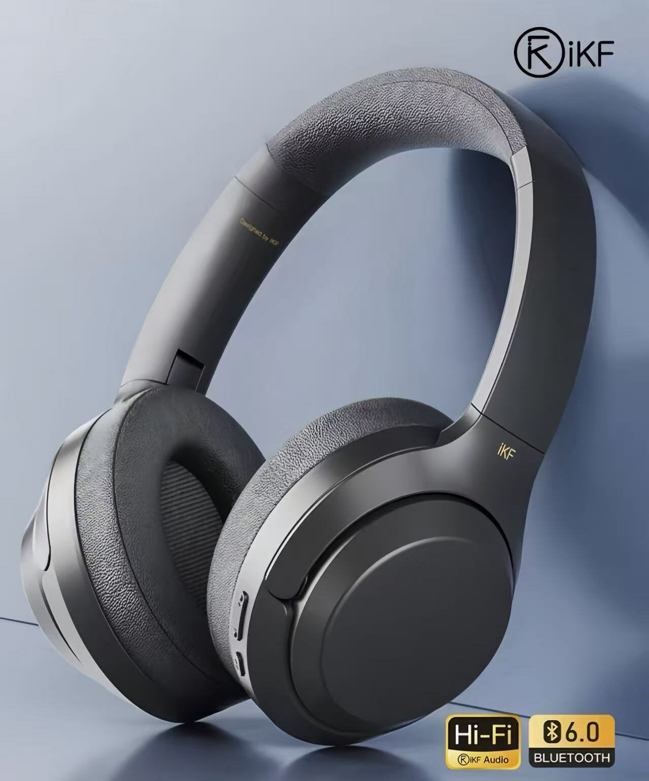 IKF T1 Bluetooth беспроводные геймерские наушники с шумоподавлением, черные