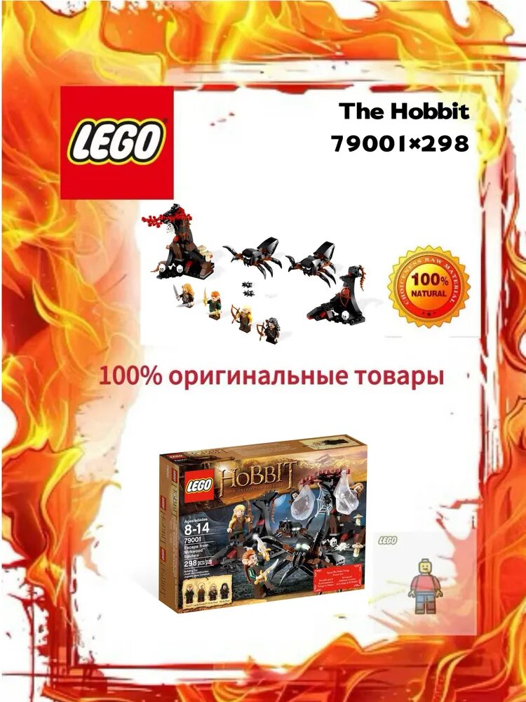 Конструктор LEGO The Hobbit 79001 Escape from Mirkwood Spiders, Побег из темных джунглей