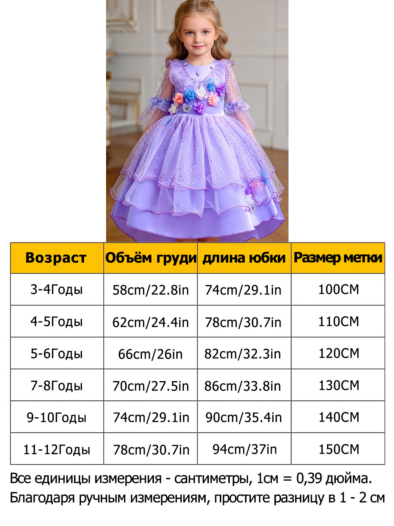 Платье ROMIKY Базовая коллекция, размер 135, фиолетовый — фото 1