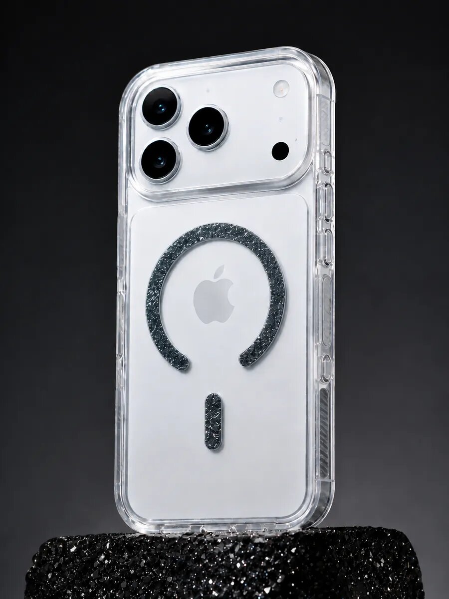 Чехол на iPhone 17 Pro MagSafe с блестками