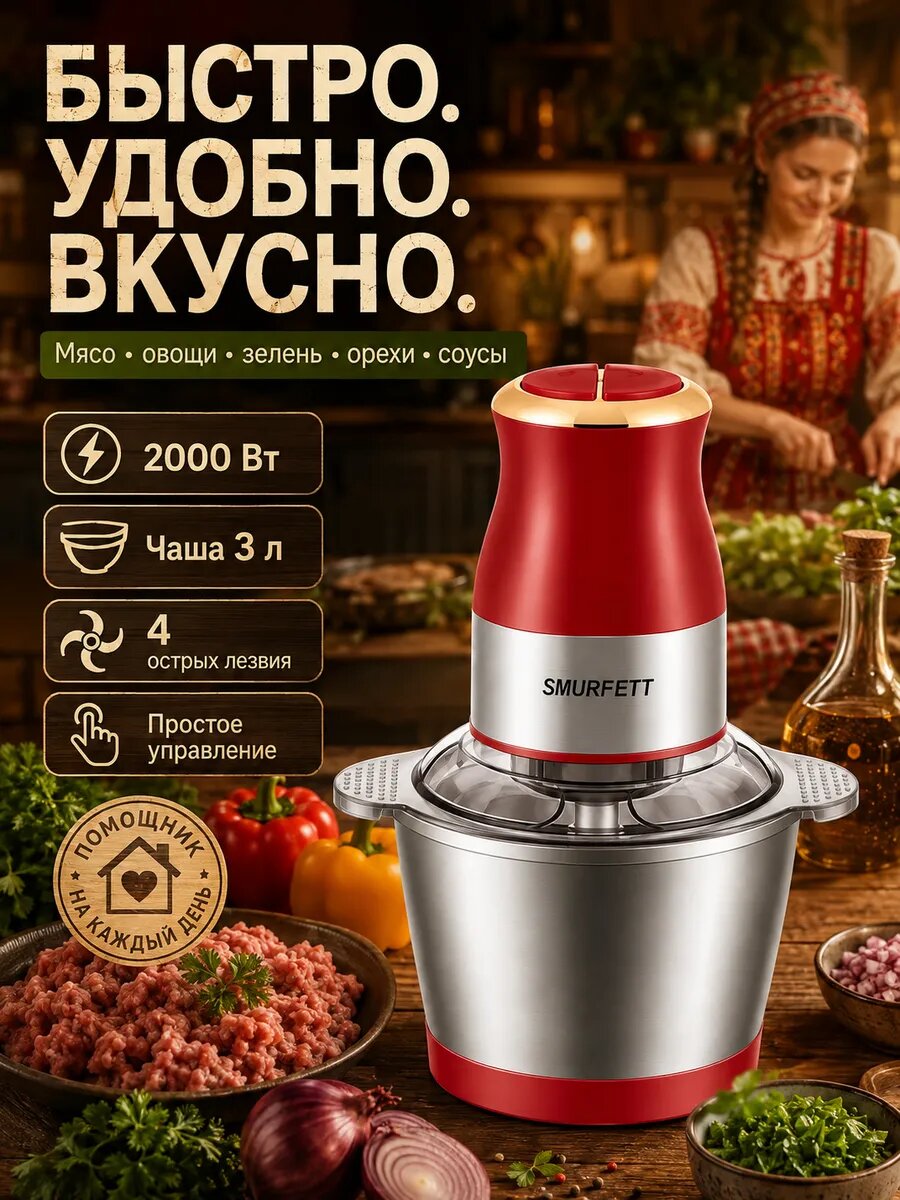 Блендер измельчитель электрический кухонный