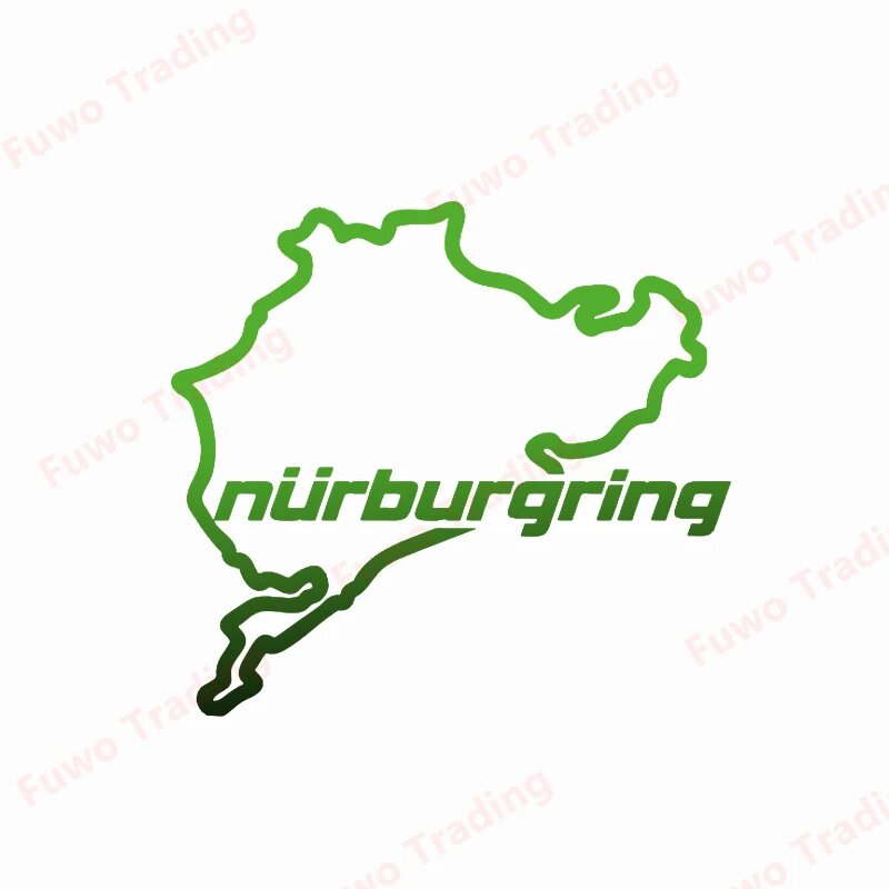 Наклейка на авто Нюрбургринг, green B, 3 шт.