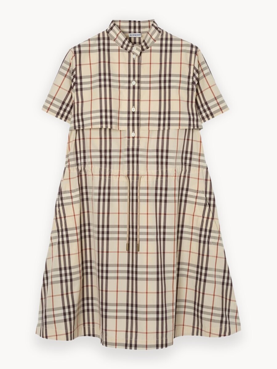 Платье Check cotton dress