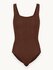 Купальник HUNZA G Square-neck swimsuit, размер OneSize, brown